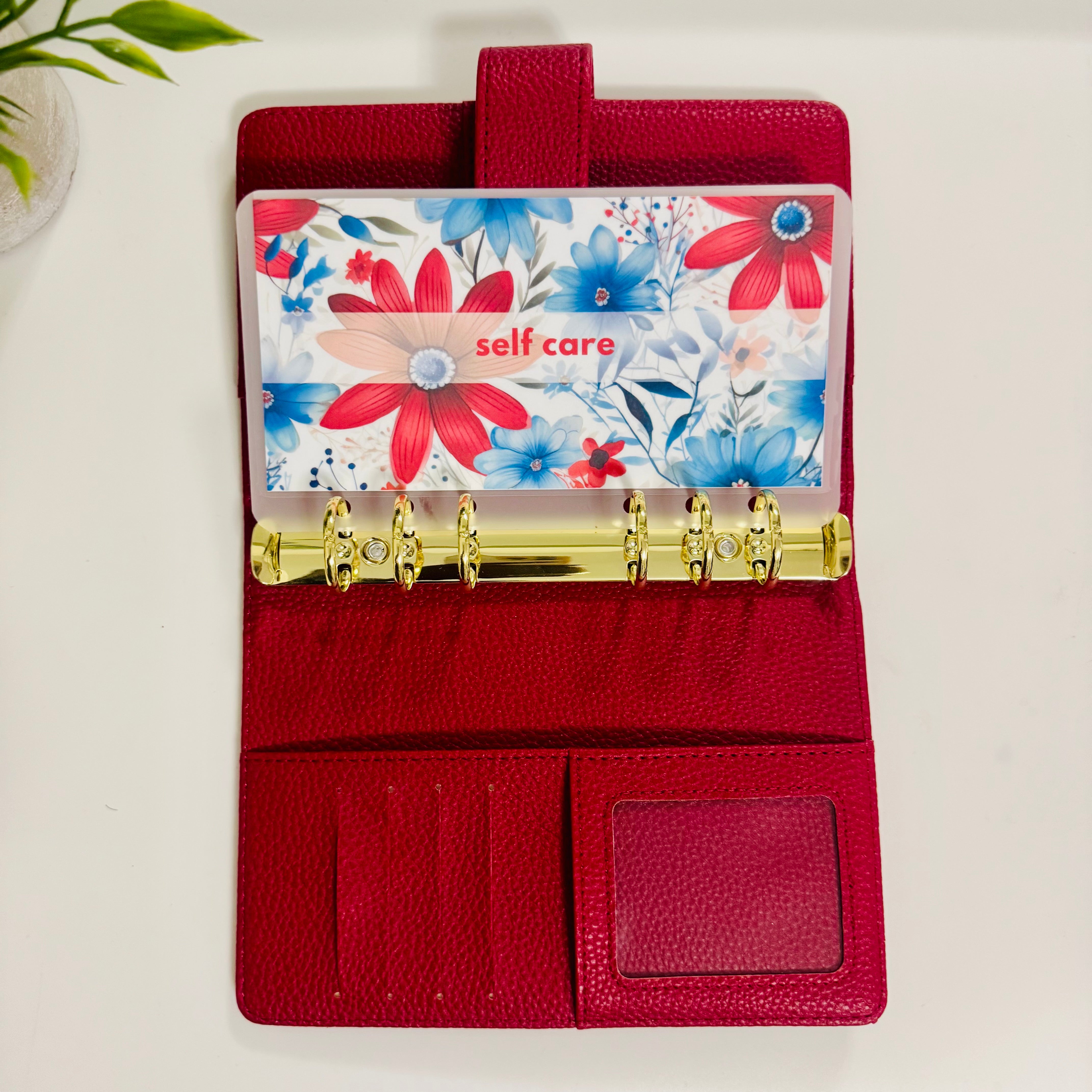 A5 A6 A7 Red & Blue Floral Cash Envelopes - Laminated Cash Envelopes ...
